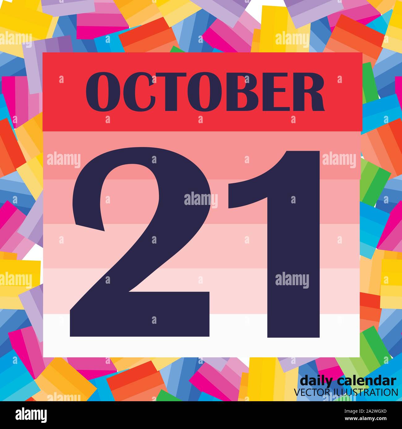 October 21 icon. For planning important day. Banner for holidays and ...