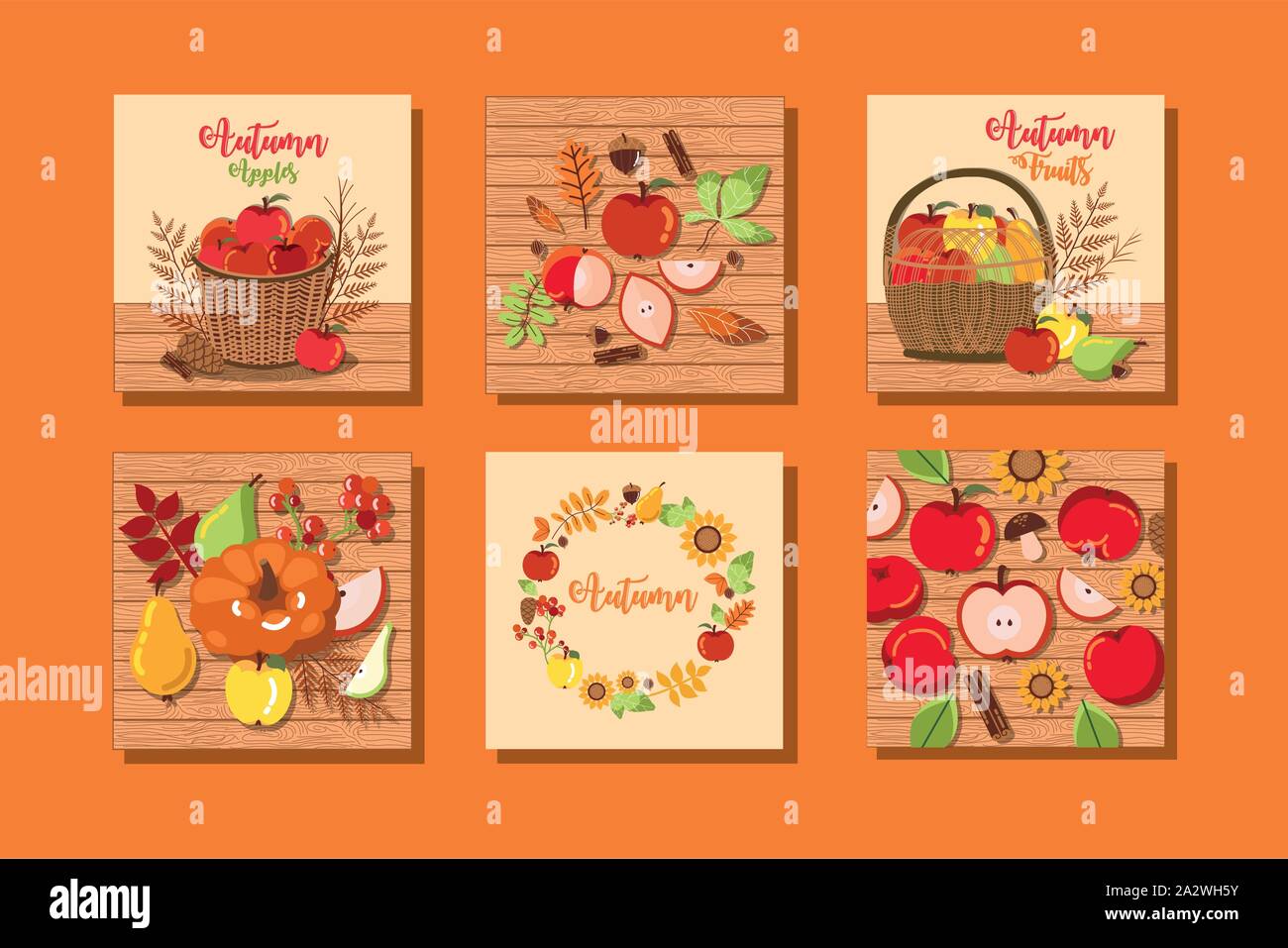 Autumn decoration pumpkins flowers Stock Vector Images - Alamy