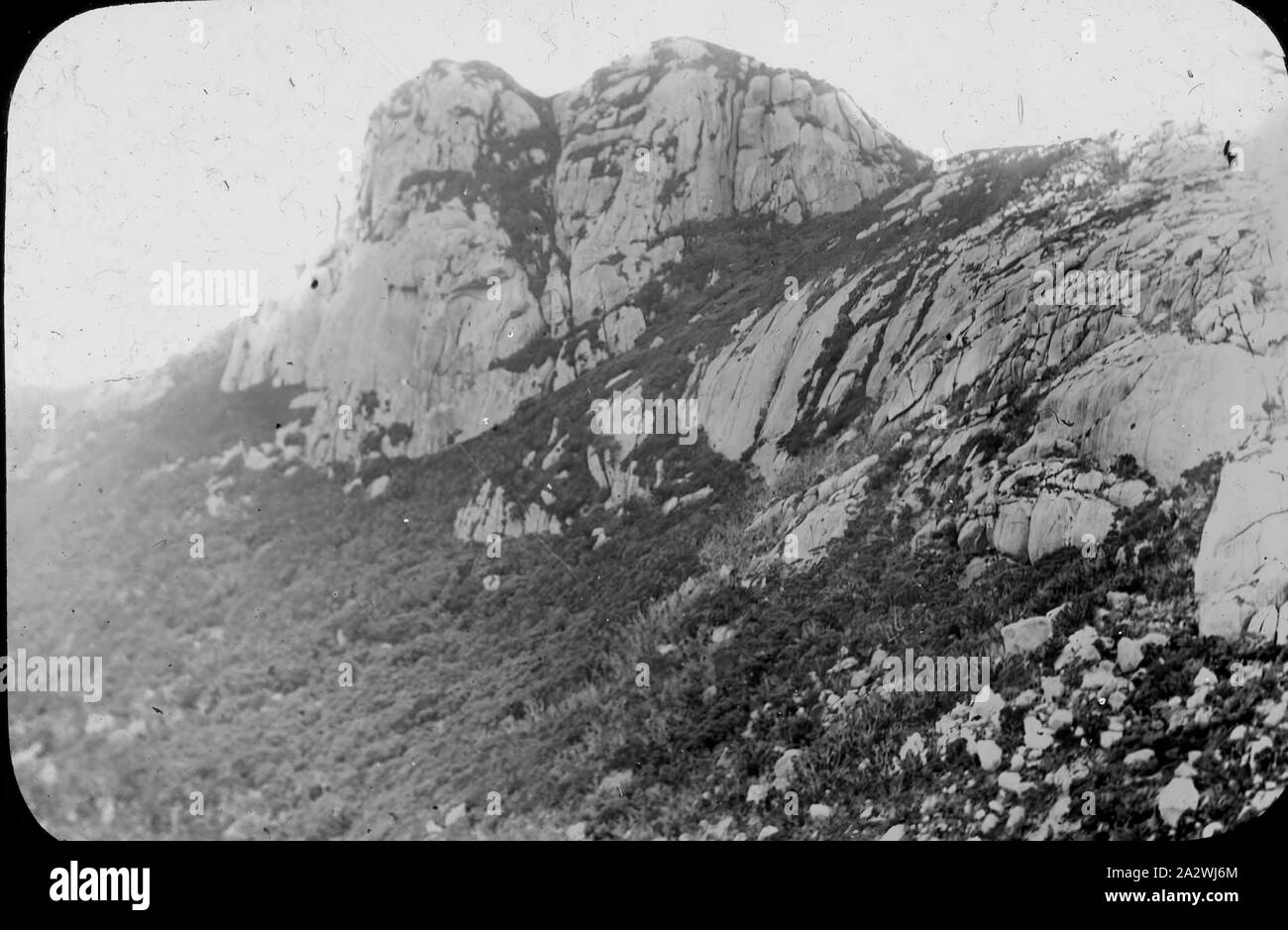 Lantern Slide - Mt Strzelecki, Flinders Island, Tasmania, 1890, Black ...
