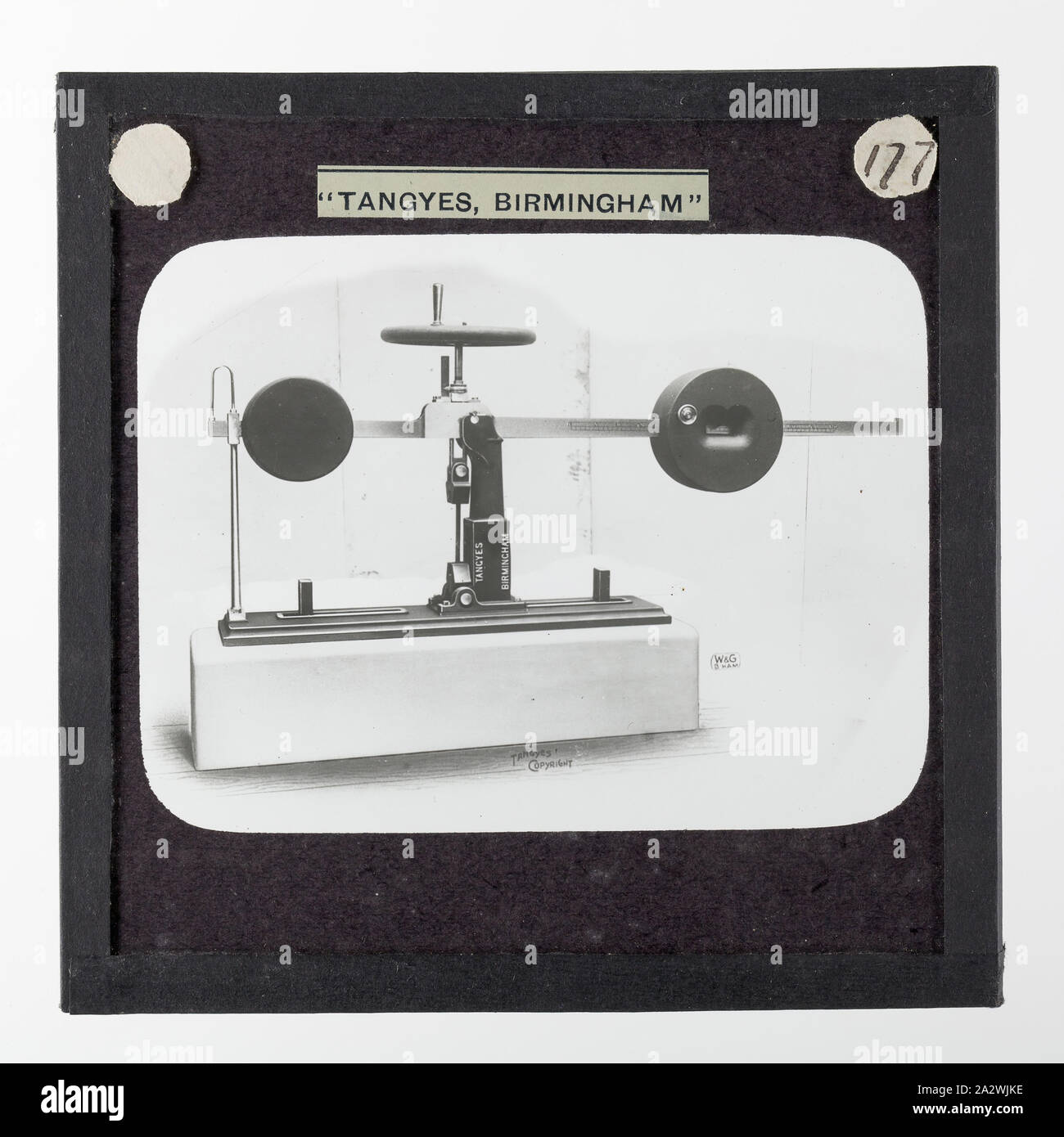 Lantern Slide - Tangyes Ltd, Bar & Tensile Tester, circa 1910, One of ...