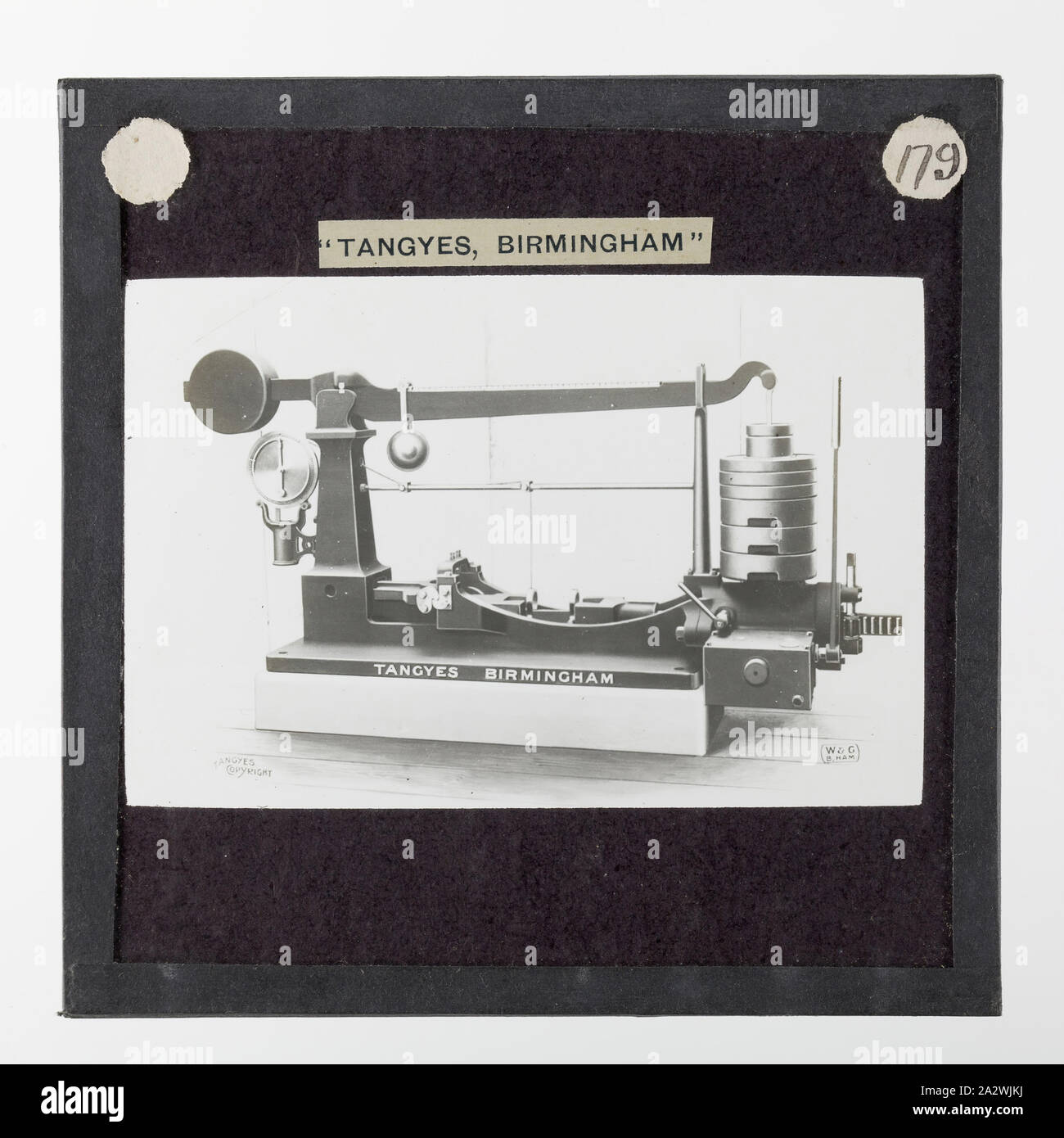 Lantern Slide - Tangyes Ltd, Beam Tester, circa 1910, One of 239 glass ...