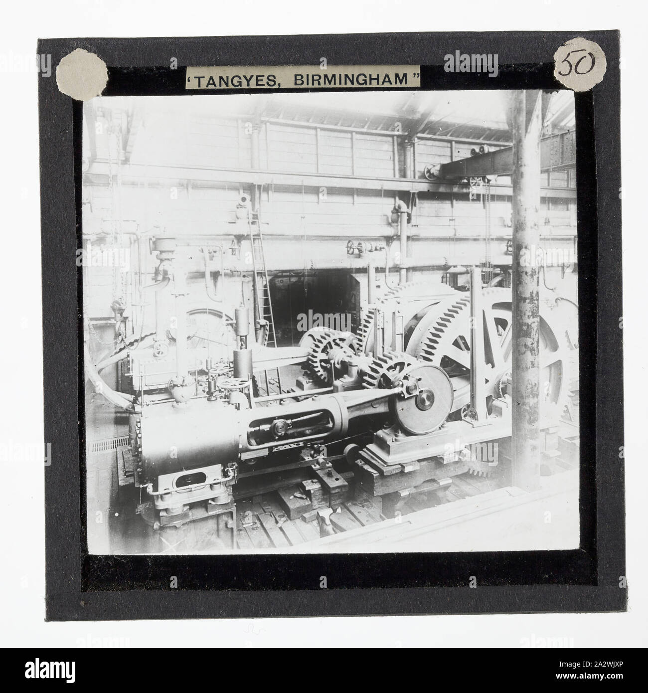 Lantern Slide - Tangyes Ltd, Steam Driven Mine Winding Engine, circa ...