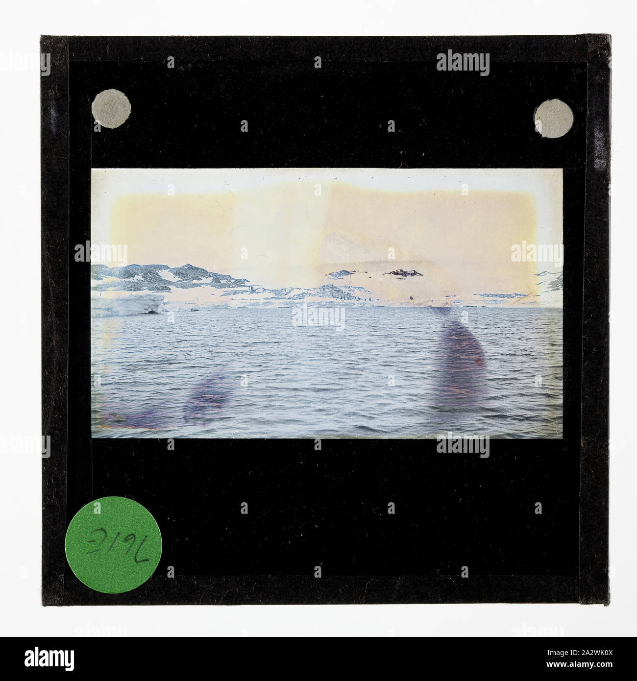 Lantern Slide - The Antarctic Coastline at Cape Denison, BANZARE Voyage ...