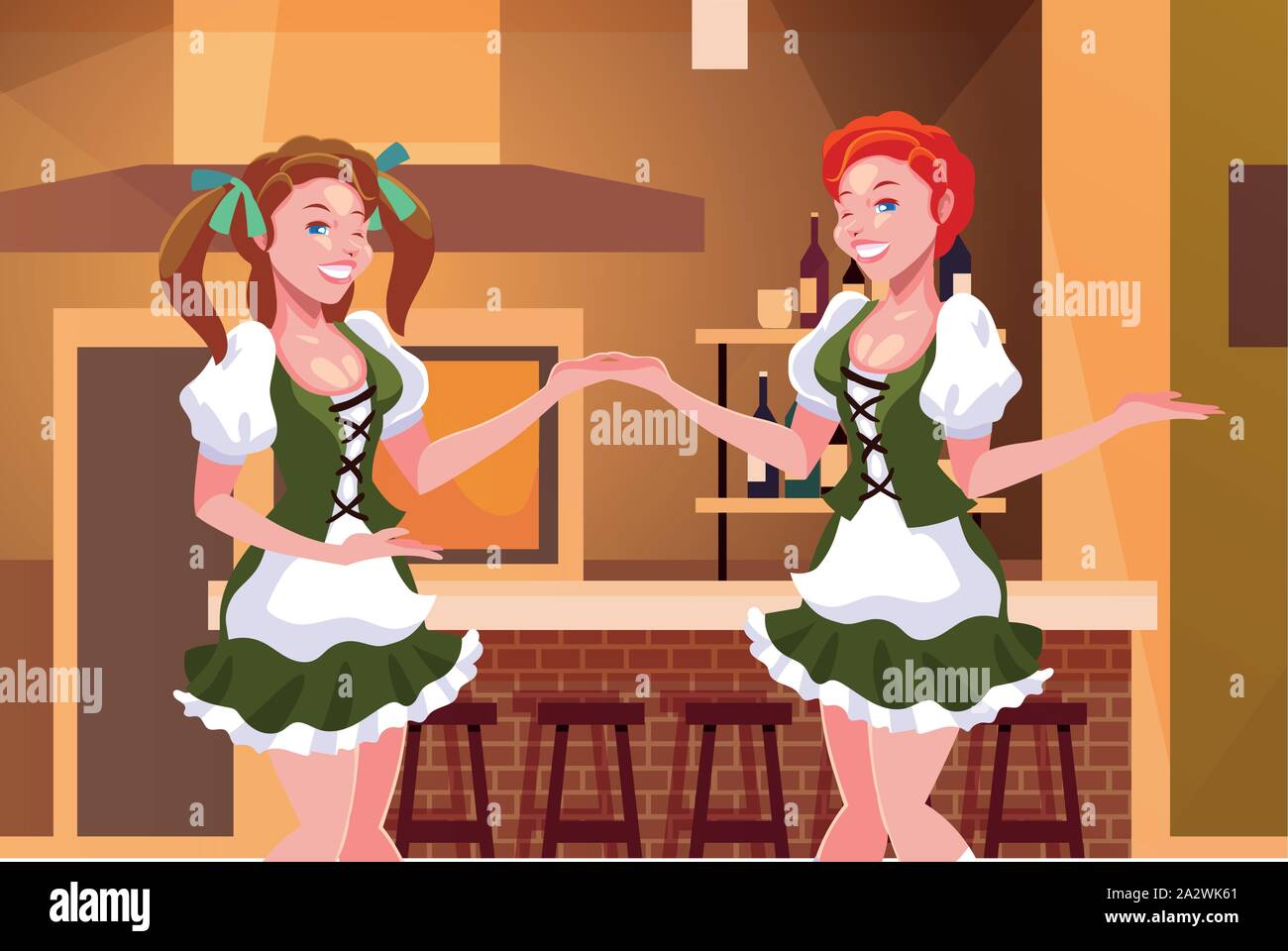 Oktoberfest women design germany hi-res stock photography and images ...