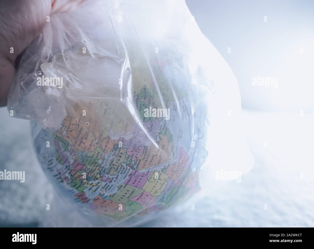 global warming as a huge problem of mankind. planet earth can't breathe ...