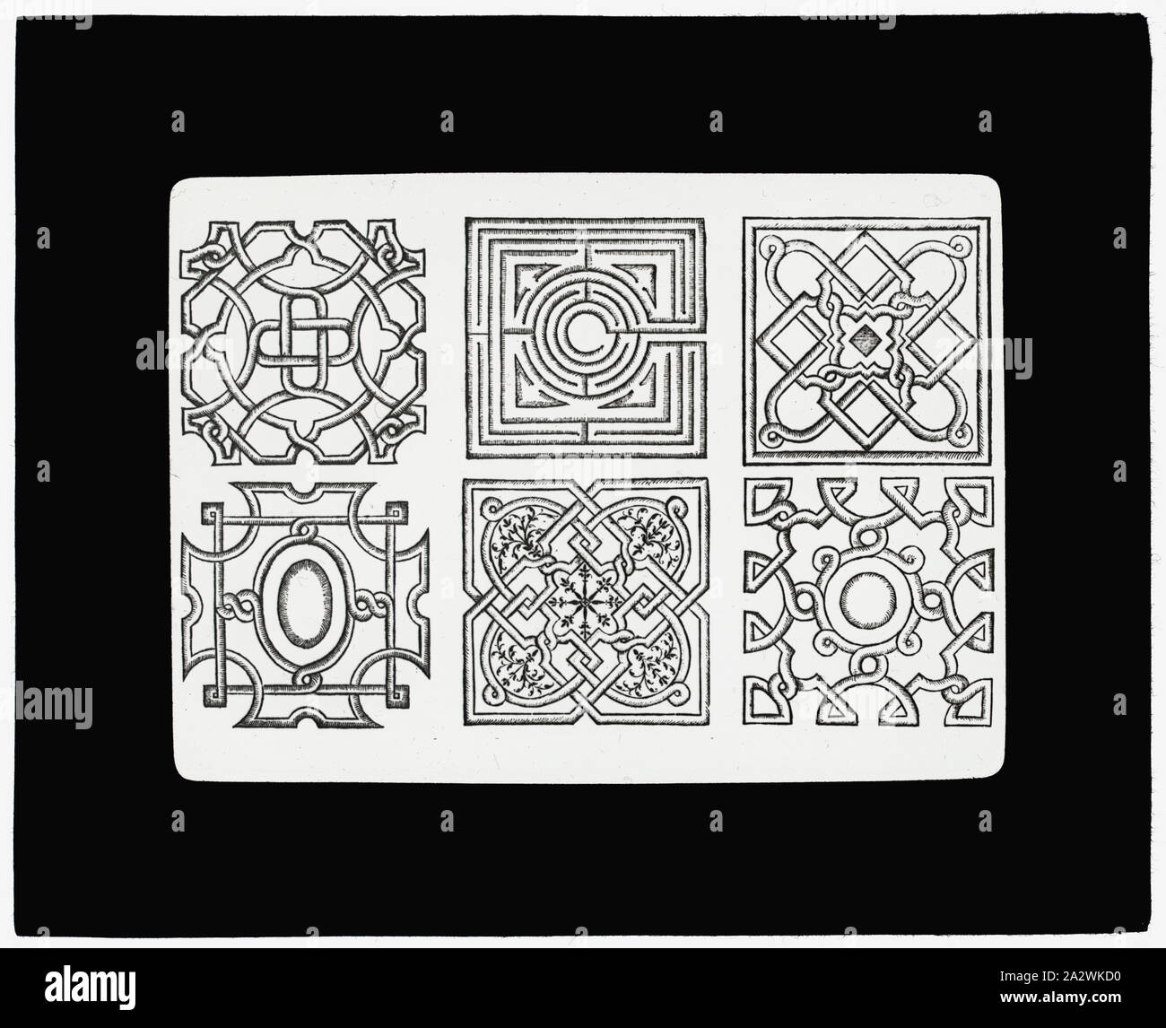 Reproduction of print showing Labyrinth designs Stock Photo - Alamy