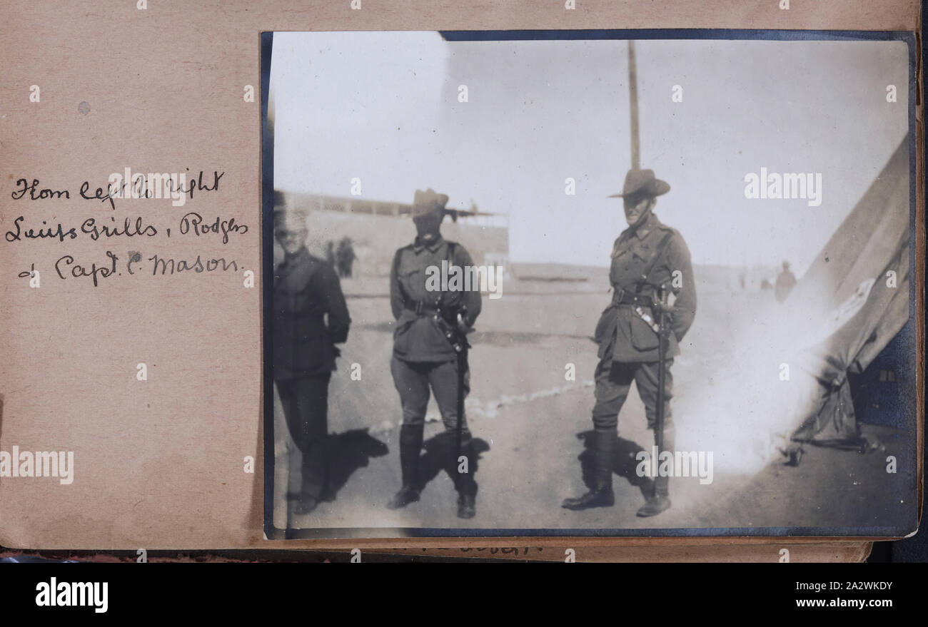 Photograph - 'Lieutenants Grills & Rodgers with Captain Mason', Egypt ...