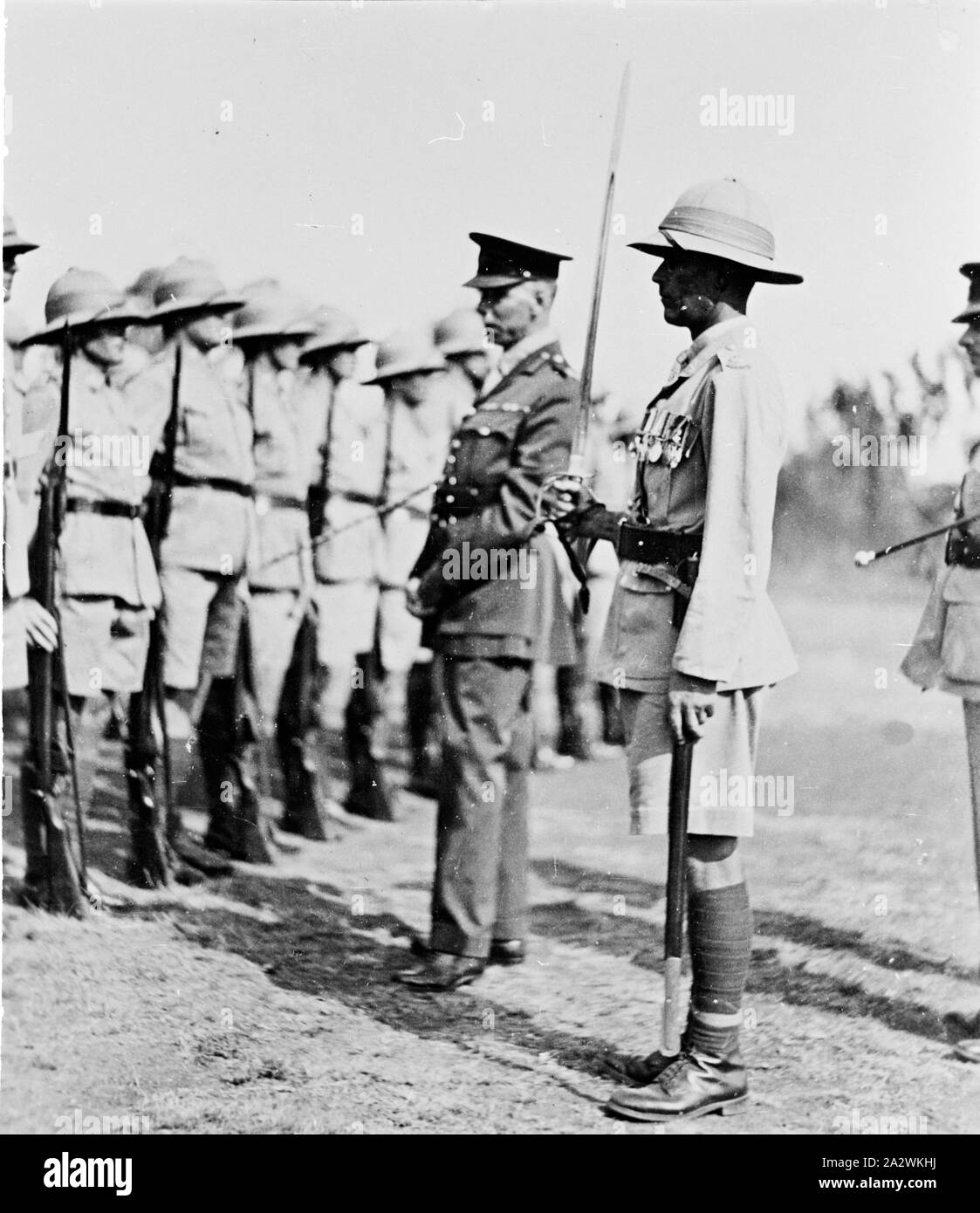 Negative - Major General Bruche Inspecting the Darwin Garrison ...
