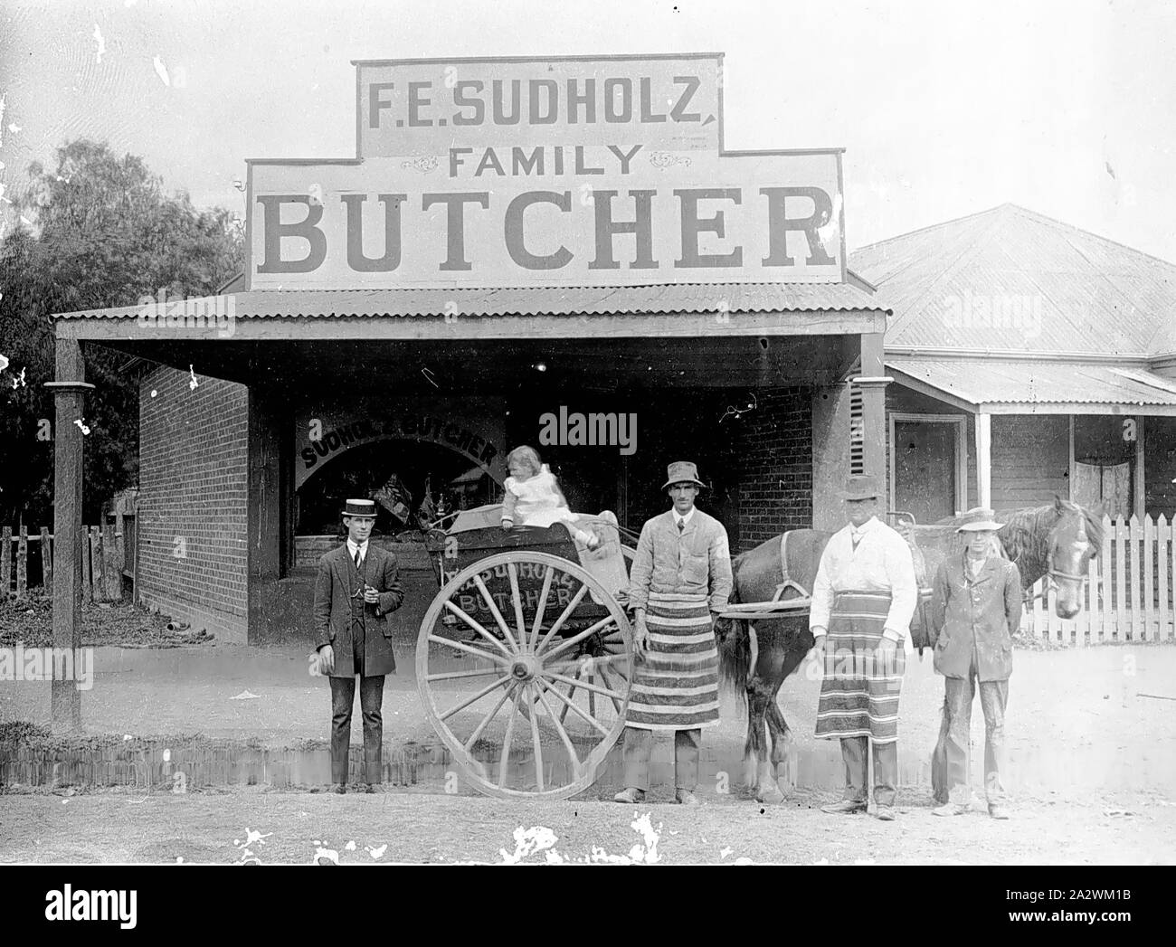 Negative - Natimuk (?), Victoria, circa 1910, The premises of F.E ...