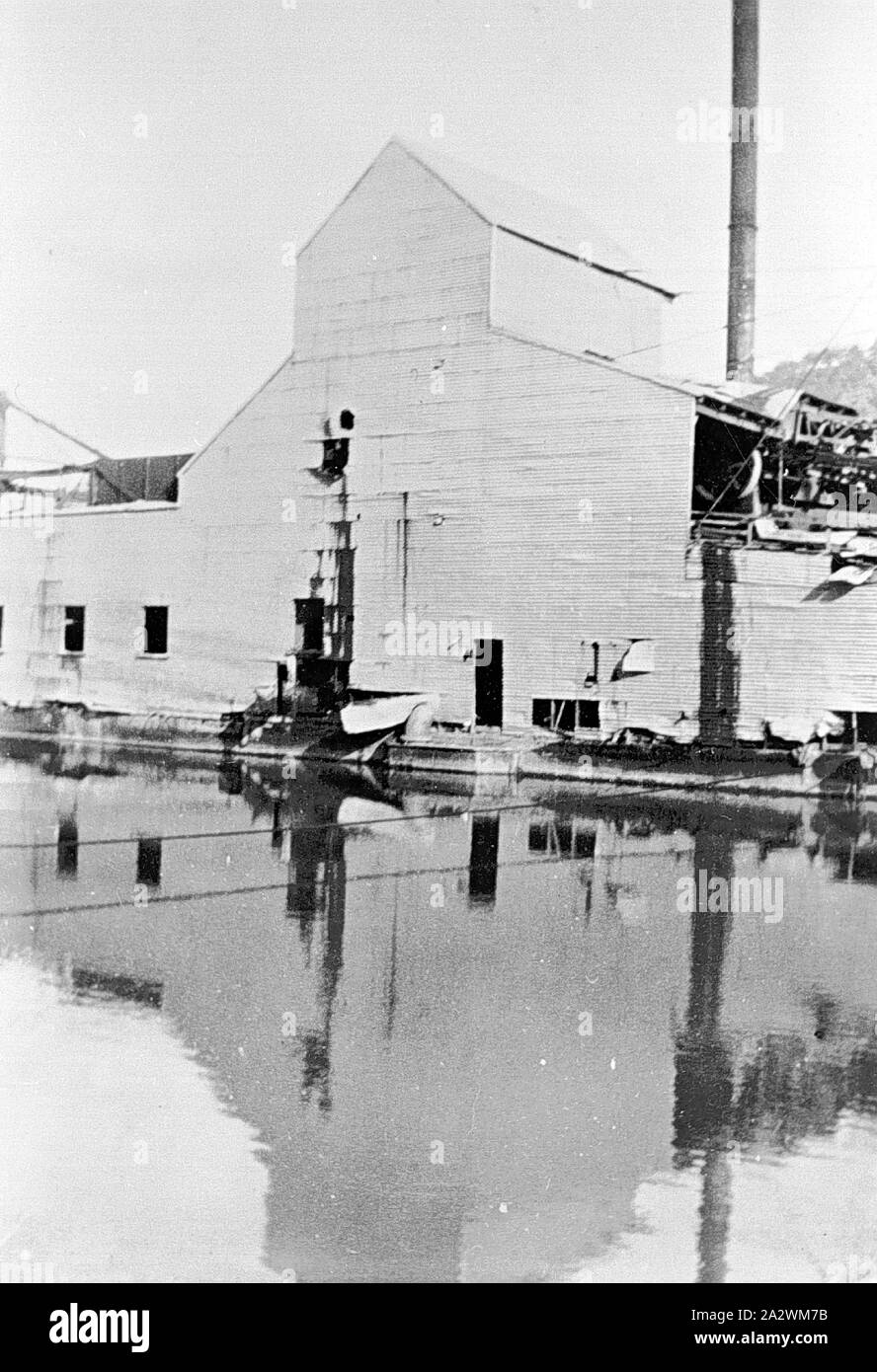 Negative - Gold Mining Dredge, Omeo District, Victoria, 1939, A mining ...