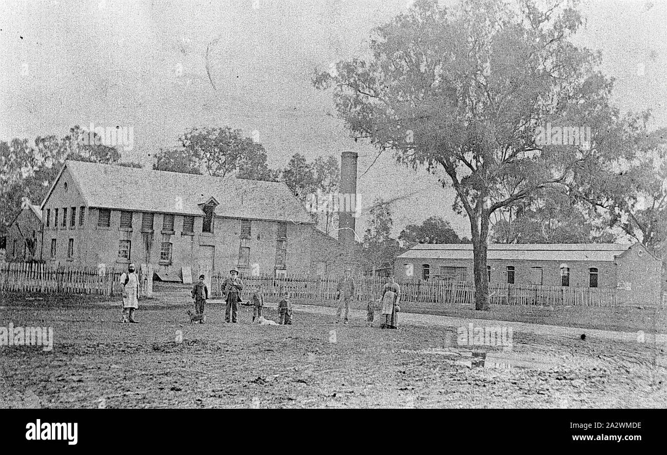 Negative - Group Outside the Cheese Factory, Newbridge, Victoria, circa ...