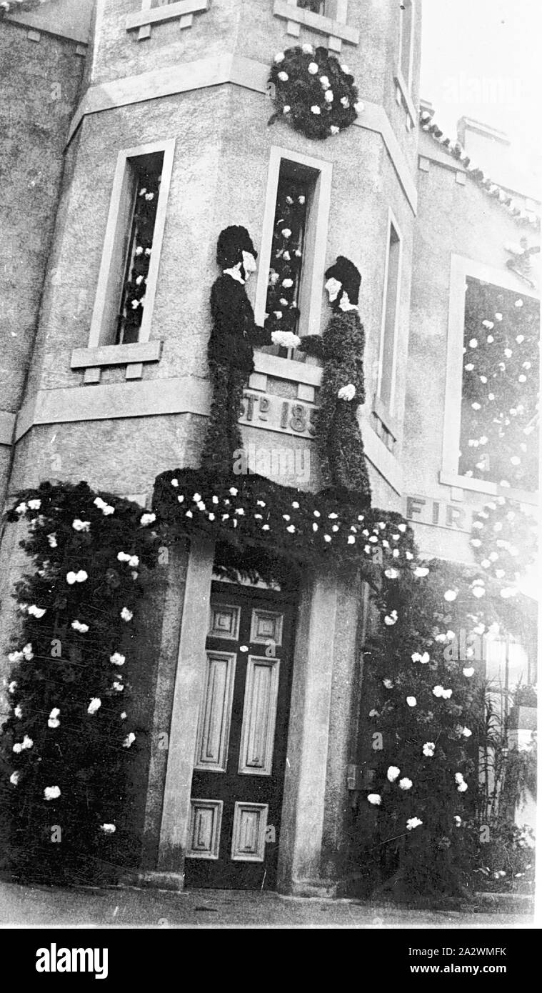 Negative - Fire Brigade Building Decorated for Centenary Celebrations ...