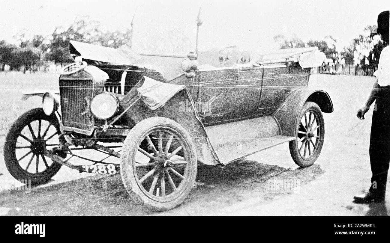 Negative - Model T Ford After a Collision, Mount Jeffcott District ...