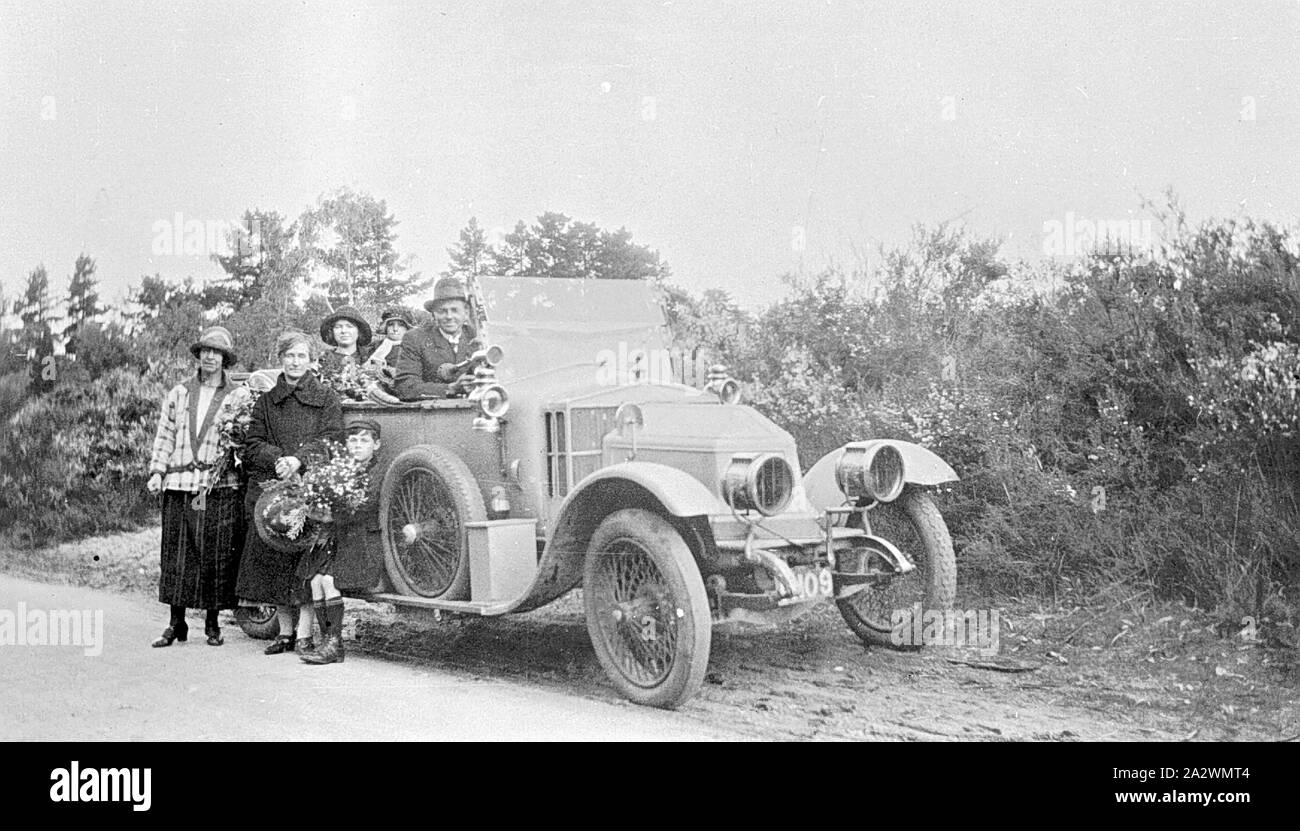 Negative - Bill Hicks & Family in Their Armstrong Siddeley Car ...