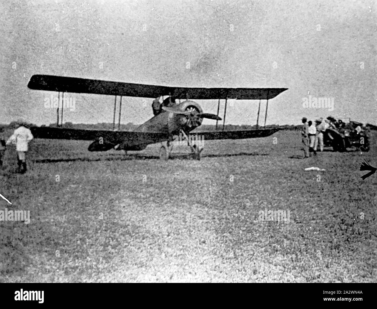 Negative - An Aircraft on the Ground at 'Portland Downs' Station ...