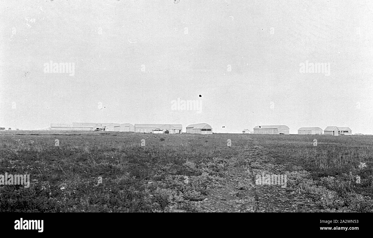 Negative - Outbuildings on 'Portland Downs' Station, Isisford District ...