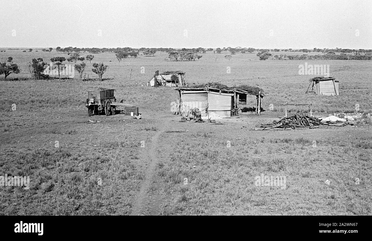 Negative - Outbuildings on the 'Portland Downs' Station, Isisford ...