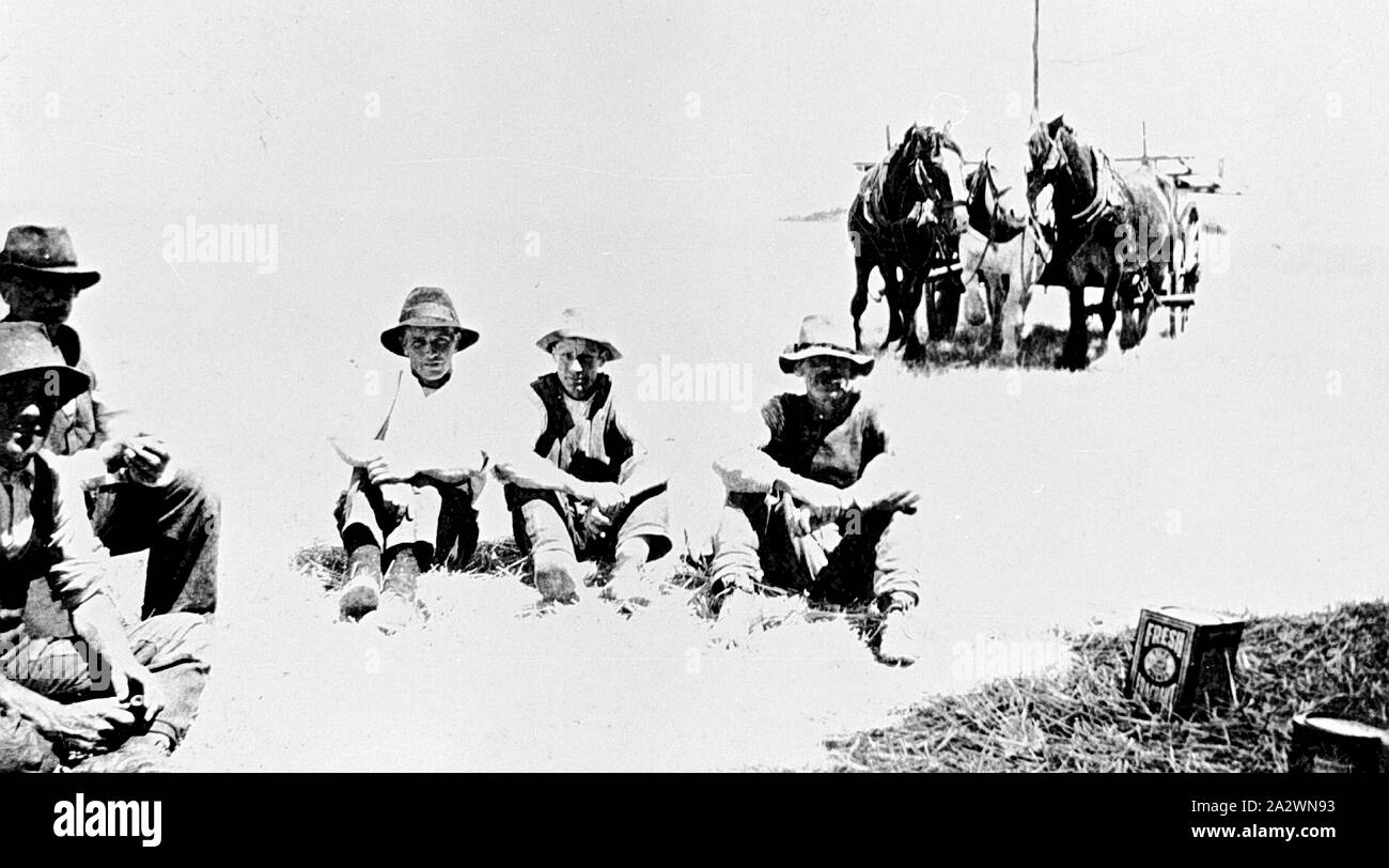 Negative - Men Taking a Work Break, Victoria, circa 1925, Men taking a ...
