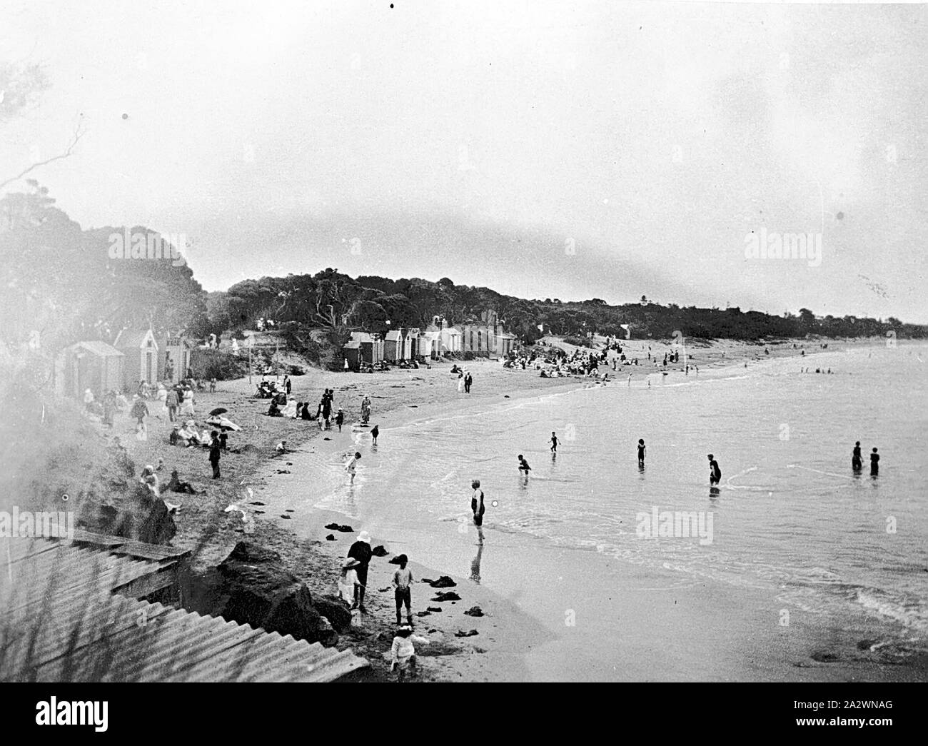 Negative - Front Beach, Point Lonsdale, Victoria, Jan 1917, The front ...