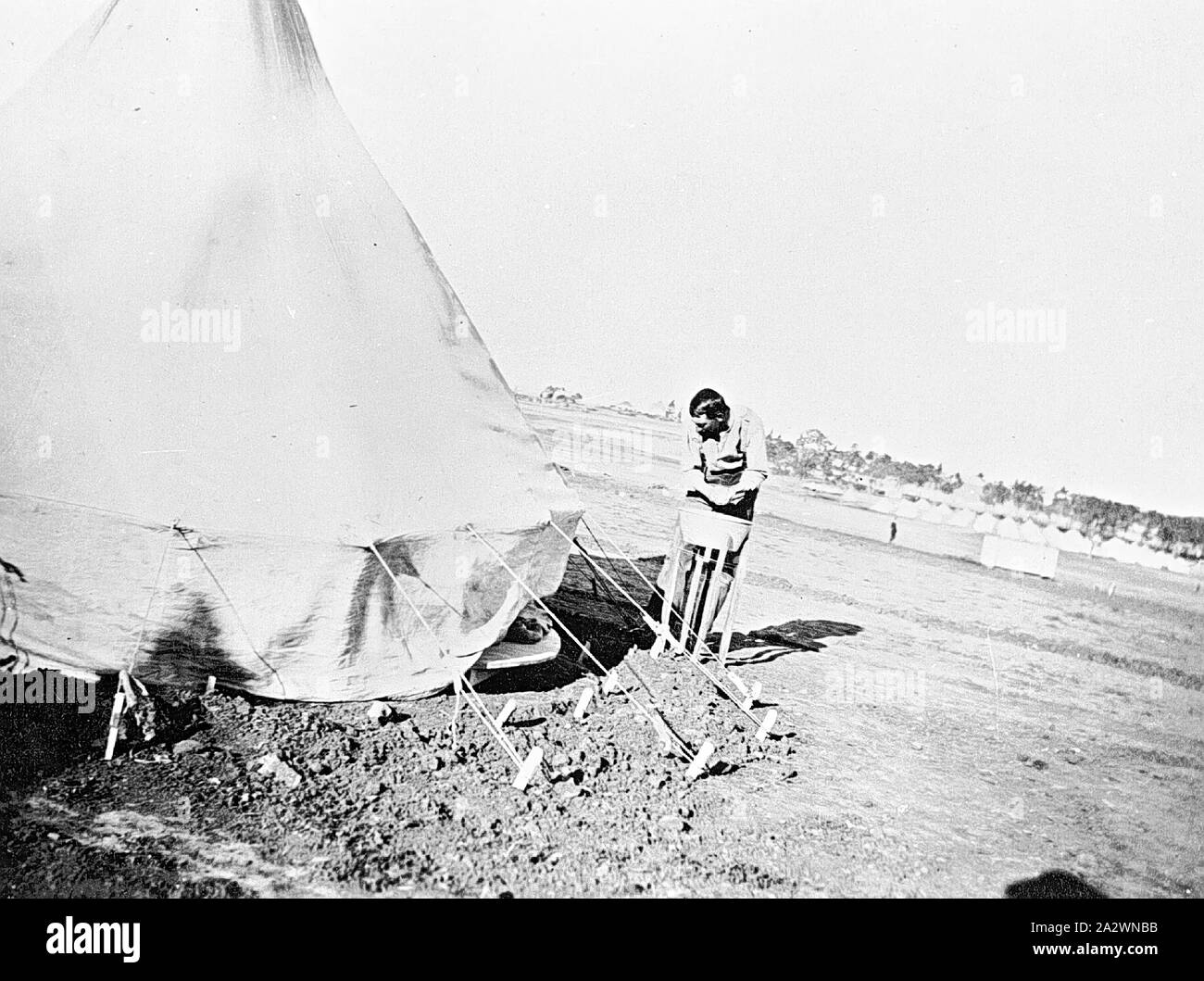 Negative - Soldier of the Australian Army Service Corps Washing ...