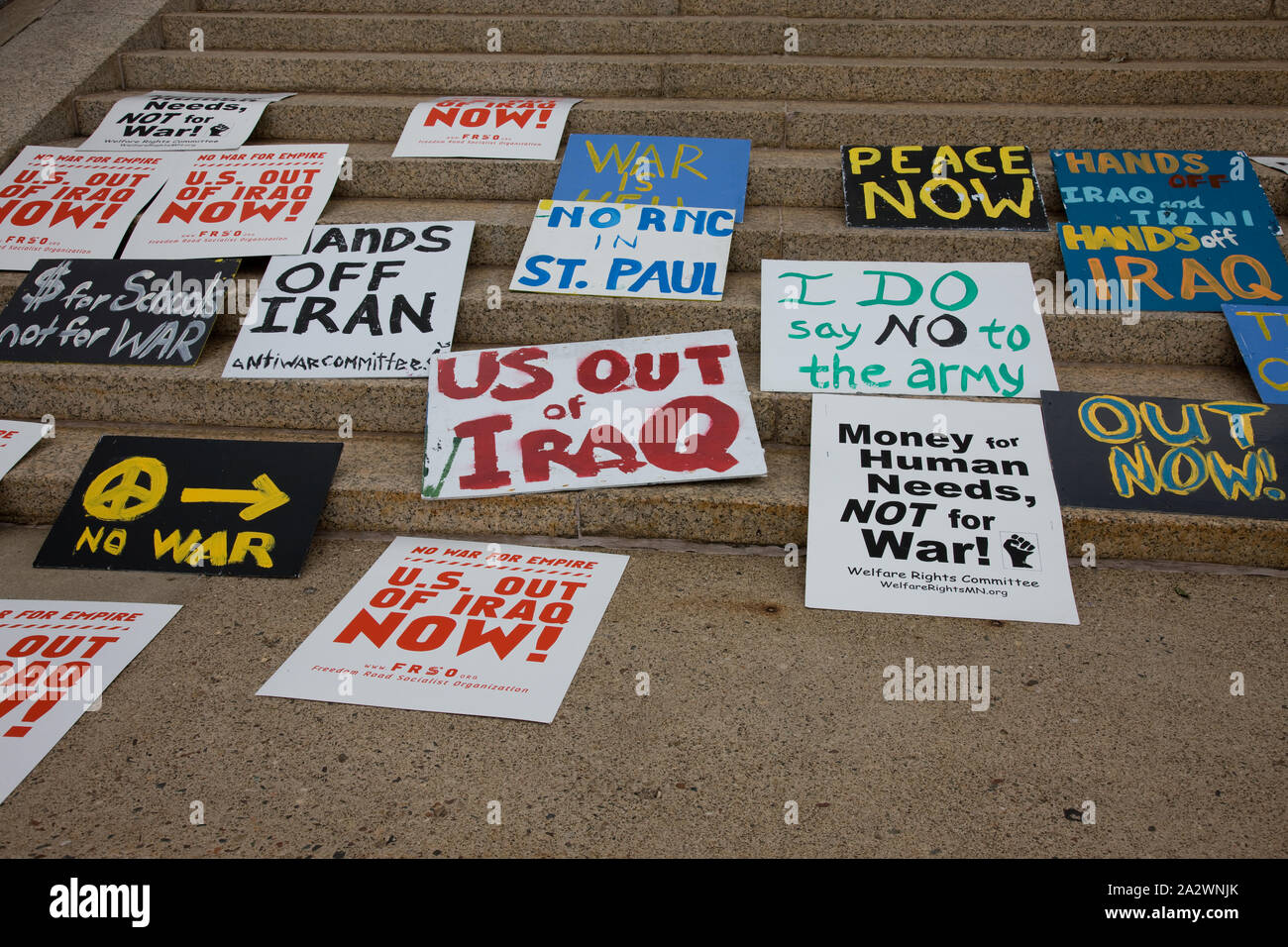 Republican National Convention, September 1-4, 2008. Protest signs ...