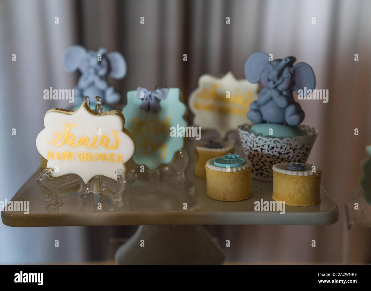 Baby Boy Baby Shower Party Event Stock Photo - Alamy