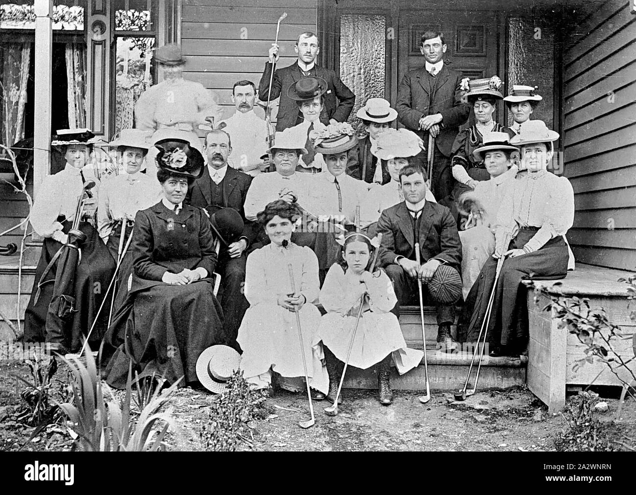 Negative - Stockyard Hill, Victoria, circa 1900, Members of the ...
