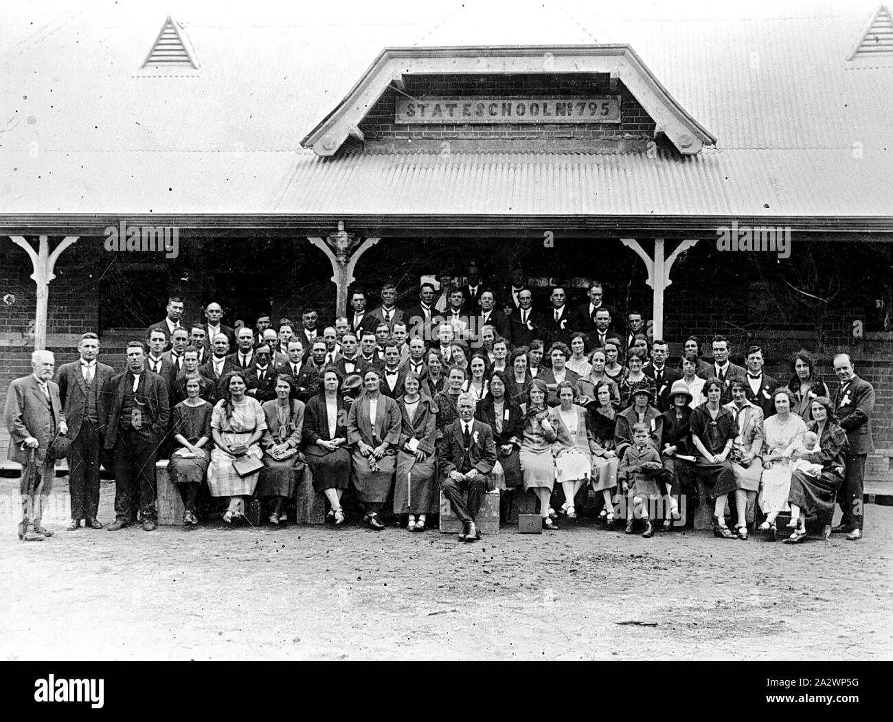 Negative - Rochester, Victoria, circa 1920, Back to school reunion at ...