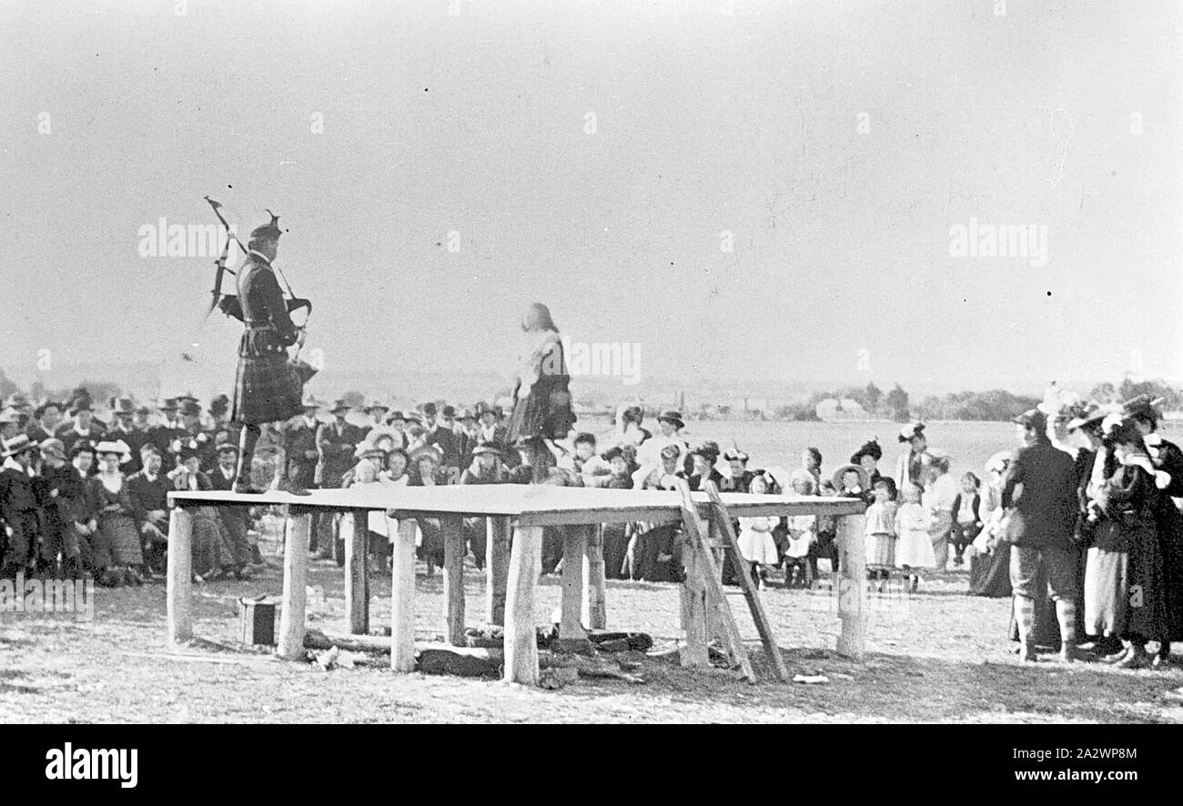 Negative - Highland Dancing, Berringa, Victoria, pre 1910, Highland ...
