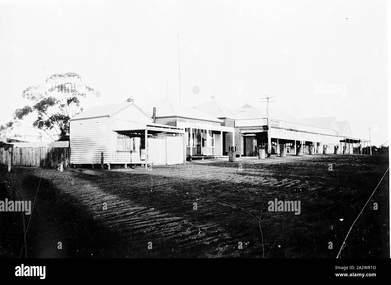 Negative - Kooloonong, Victoria, 1928, The main street in Kooloonong ...