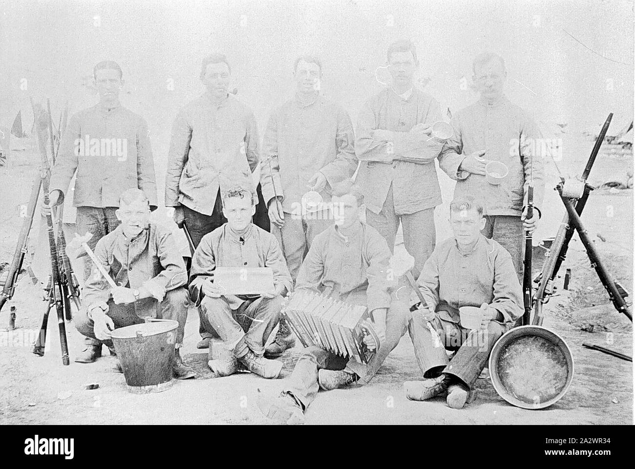 Negative - Recruits, Broadmeadows Army Camp, Victoria, World War I ...