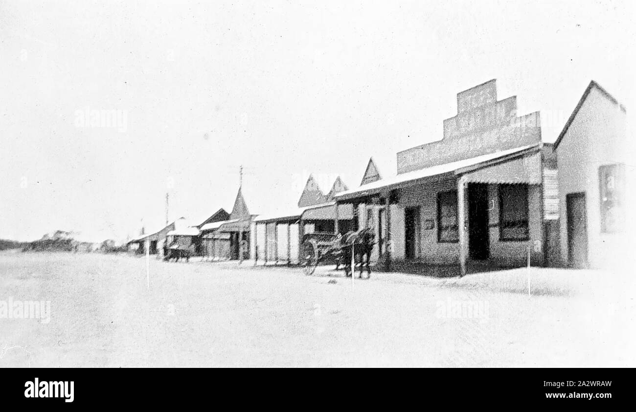 Negative - Manangatang, Victoria, circa 1920, The main street in ...
