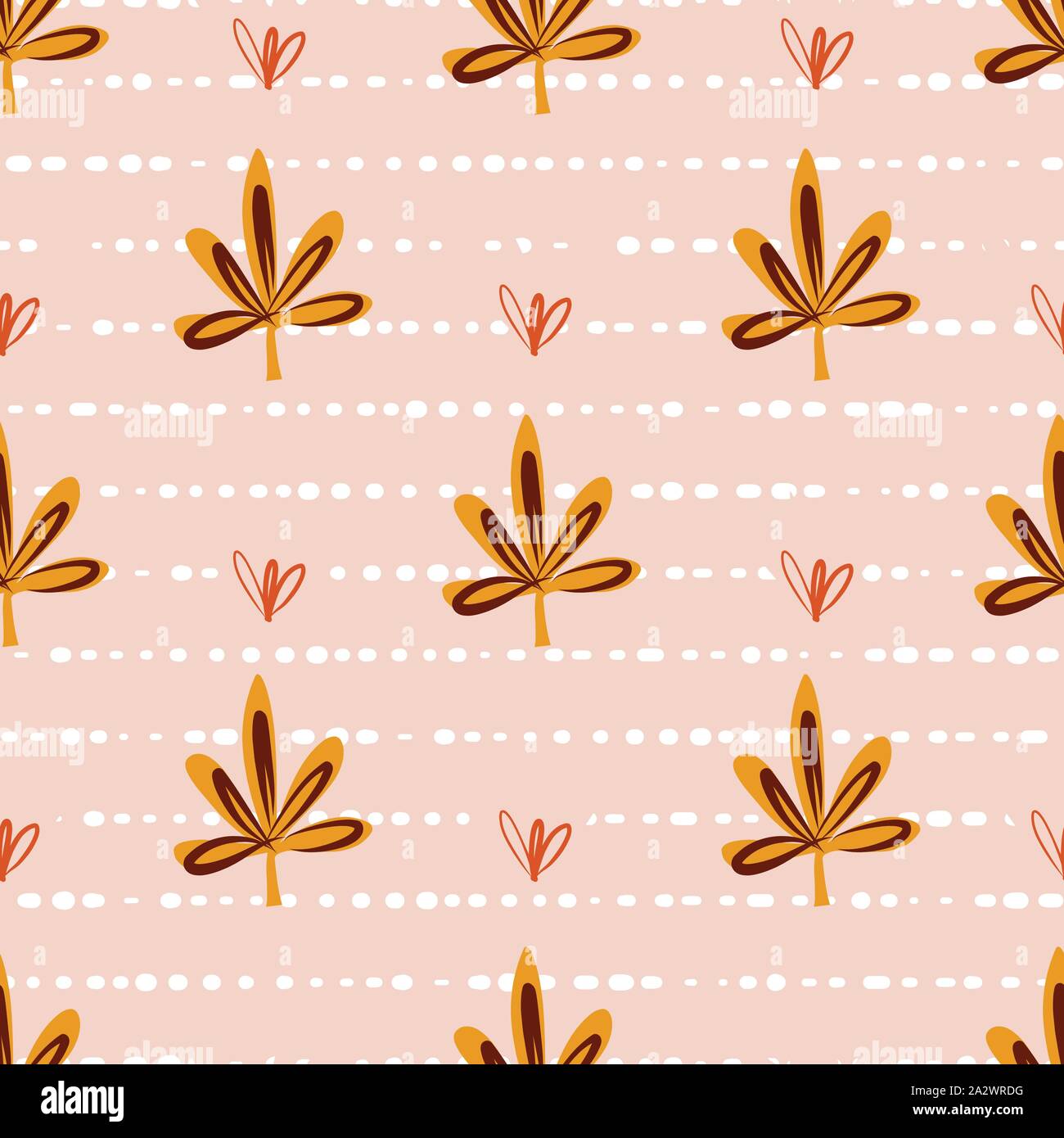 Seamless pattern with autumn maple leaves. Vector background fall ...