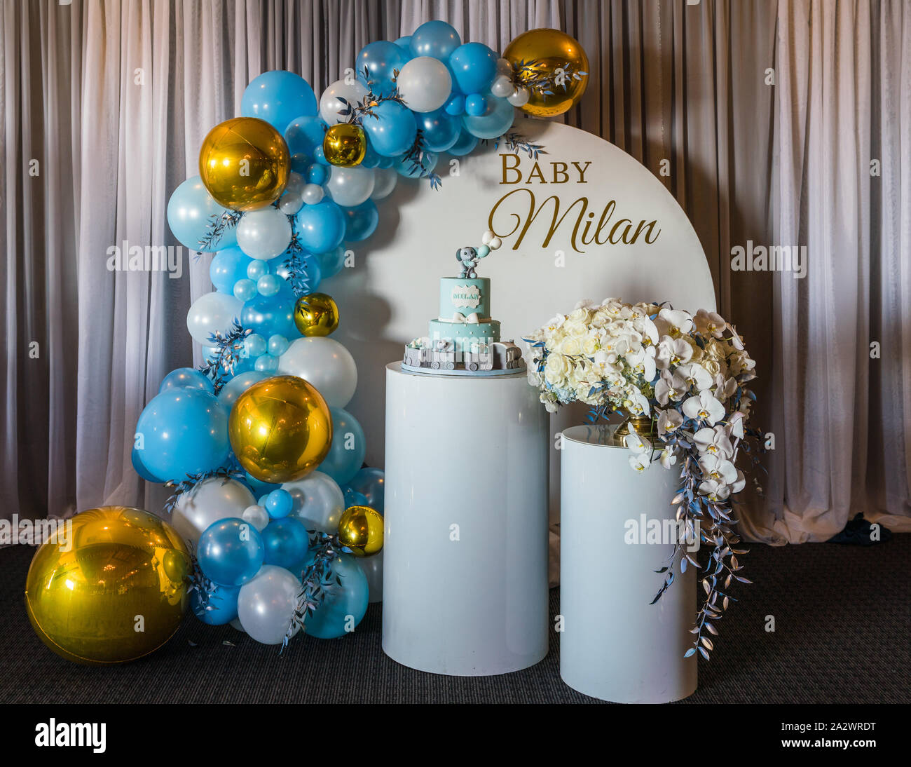 Baby Boy Baby Shower Party Event Stock Photo - Alamy