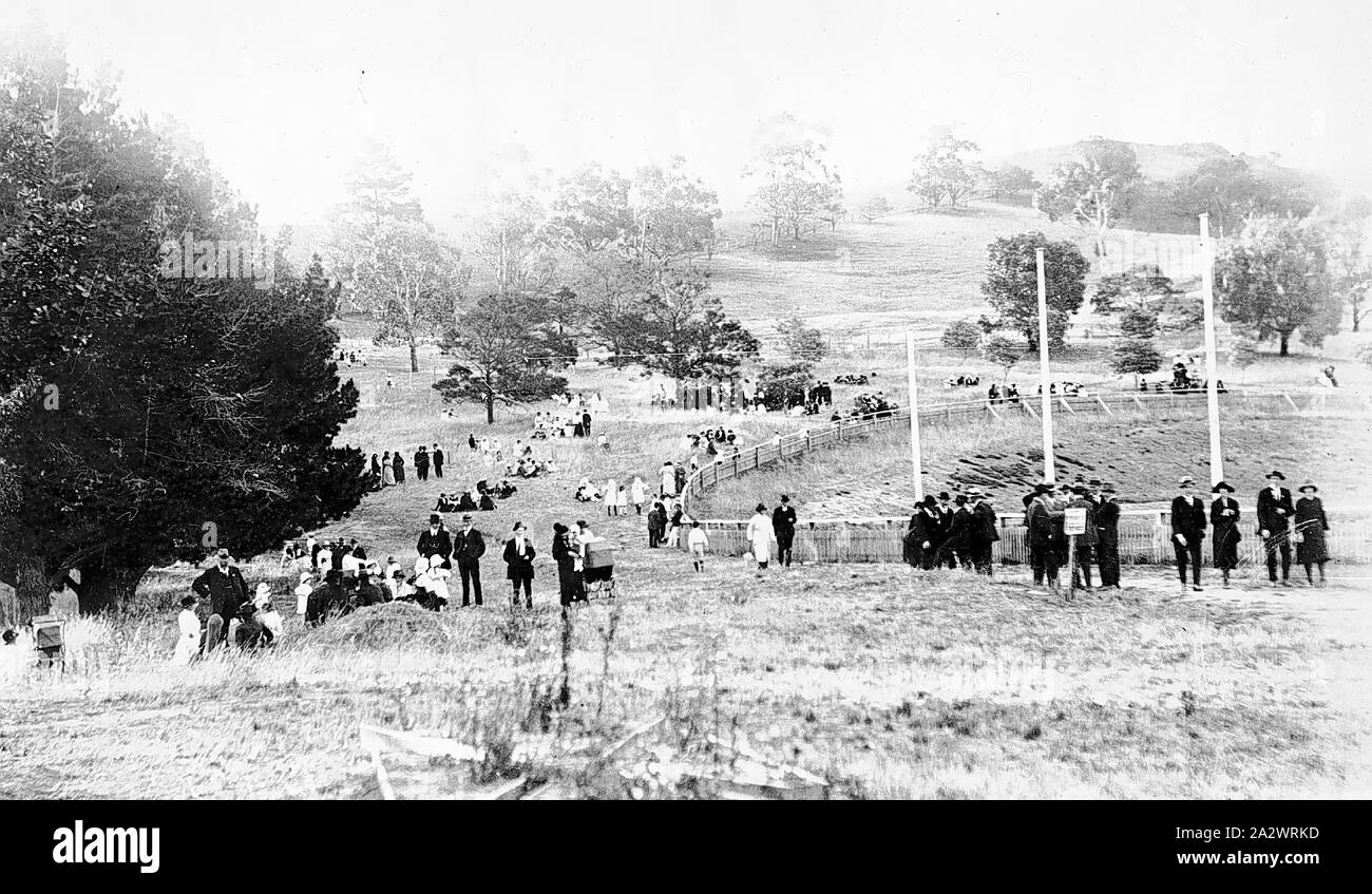 Negative - Coleraine, Victoria, circa 1919, People at the Sylvester ...