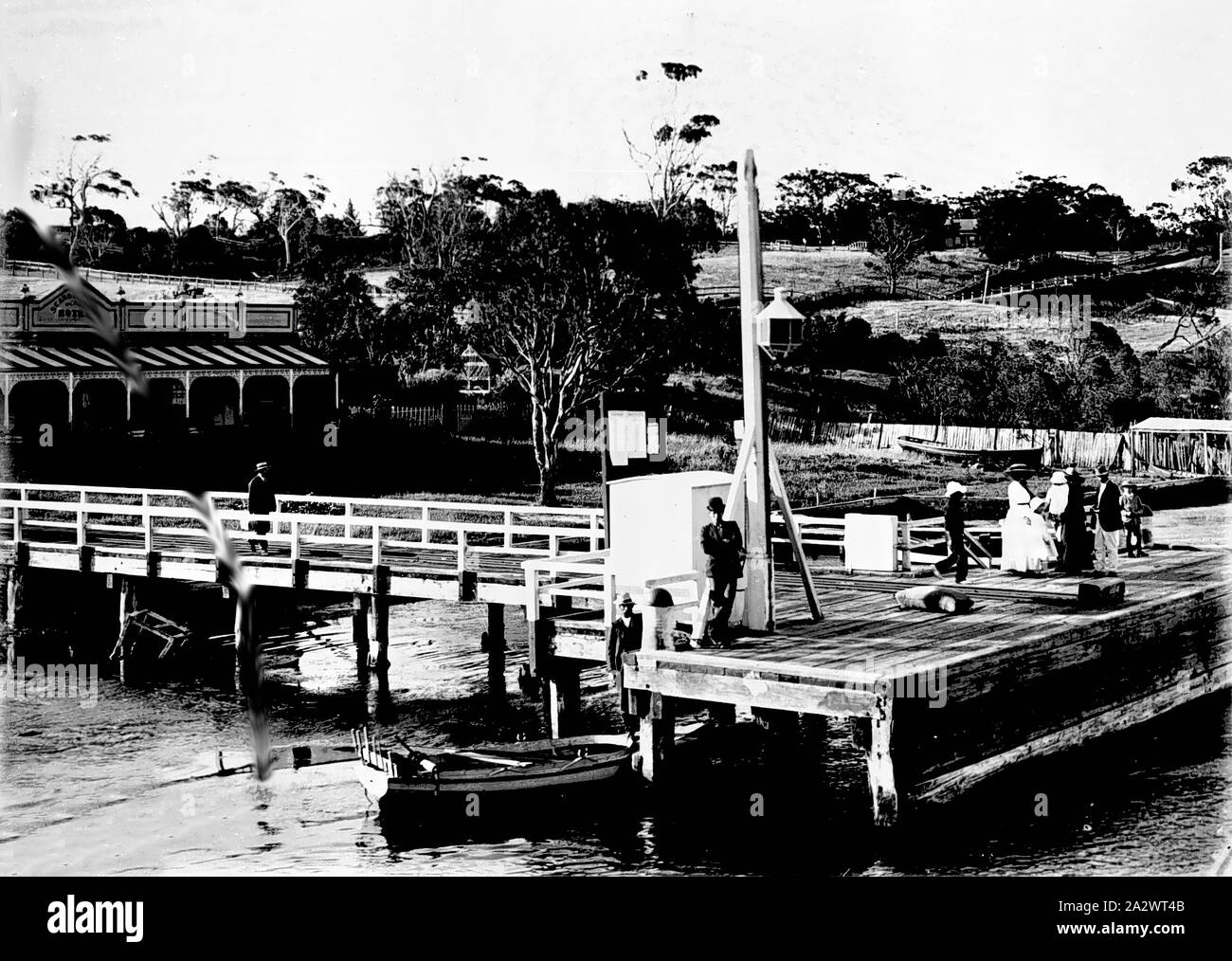 Negative - Metung, Victoria, circa 1905, The pier and the Scarborough ...