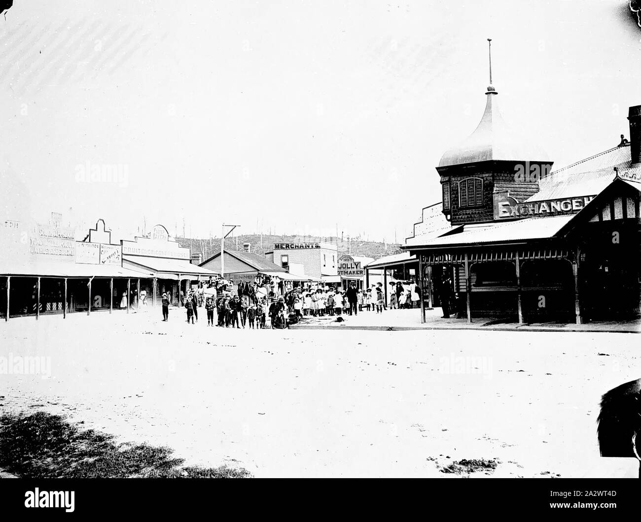 Negative - Foster, Victoria, circa 1910, A large group of people ...