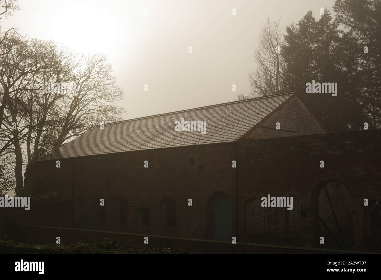 Countess Wear Paper Mills, Ruined Victorian Mill, on a Gloomy Winters ...