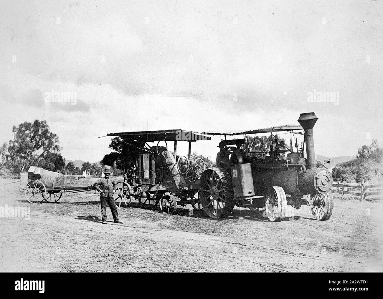 Negative - Whorouly District, Victoria, 1928, A thresher team. The ...