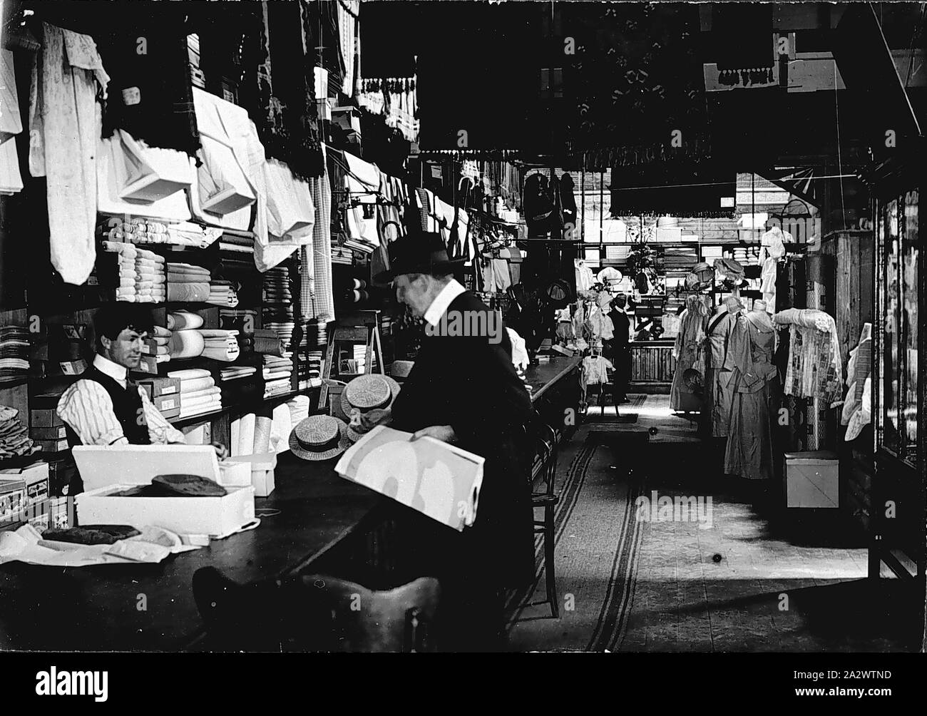 Negative - Sea Lake, Victoria, circa 1900, Inside the store of F.A ...
