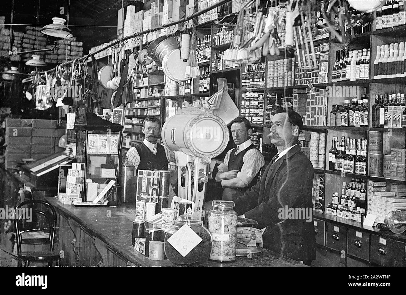 Negative - Sea Lake, Victoria, circa 1900, The kitchen and grocery ...