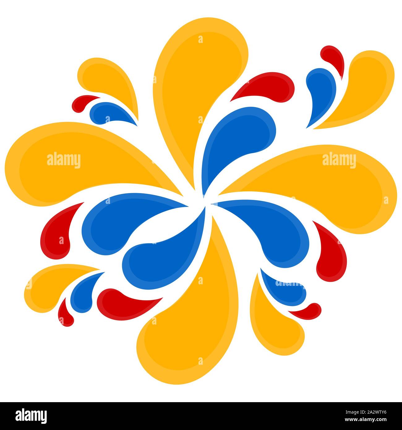 Abstract flag of Colombia. Colored splash - Vector Stock Vector Image ...