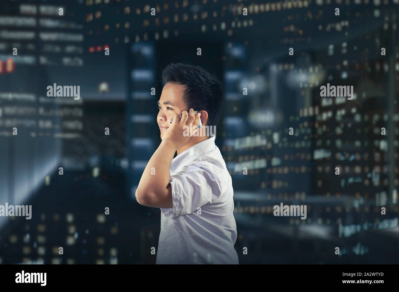 Man hotel room night hi-res stock photography and images - Alamy