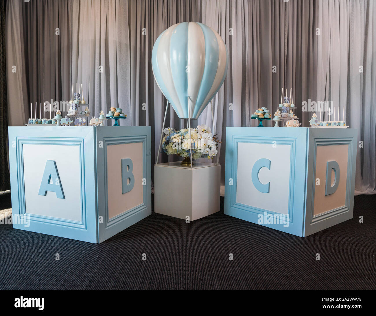 Baby Boy Baby Shower Party Event Stock Photo - Alamy