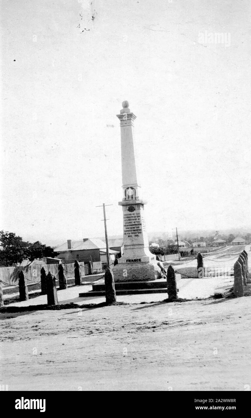 Negative - Moe, Victoria, circa 1930, The War Memorial in Moe Stock ...