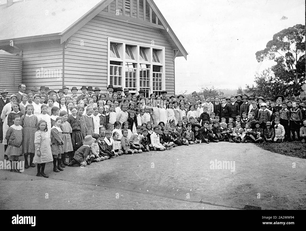 Negative - Trafalgar, Victoria, 1913, A large group of adults and ...