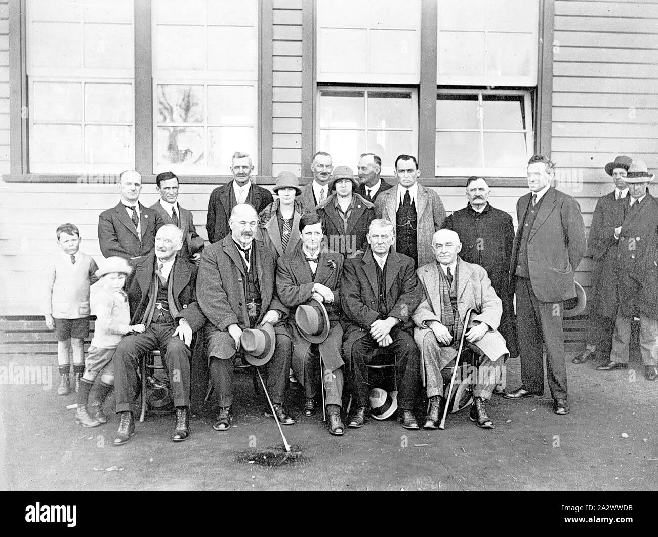 Negative - Newry, Victoria, circa 1925, A group at the official opening ...