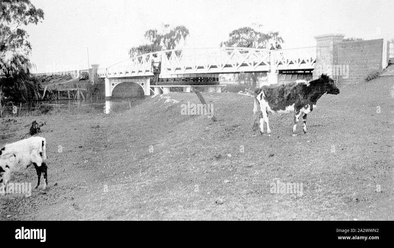 Negative old swing bridge hi-res stock photography and images - Alamy