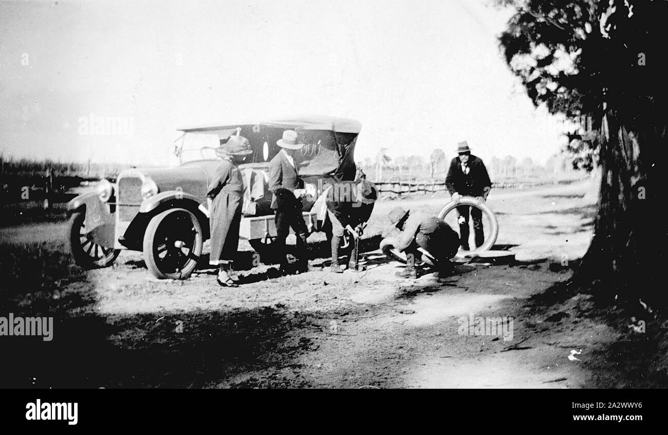 Car punctures hi-res stock photography and images - Alamy