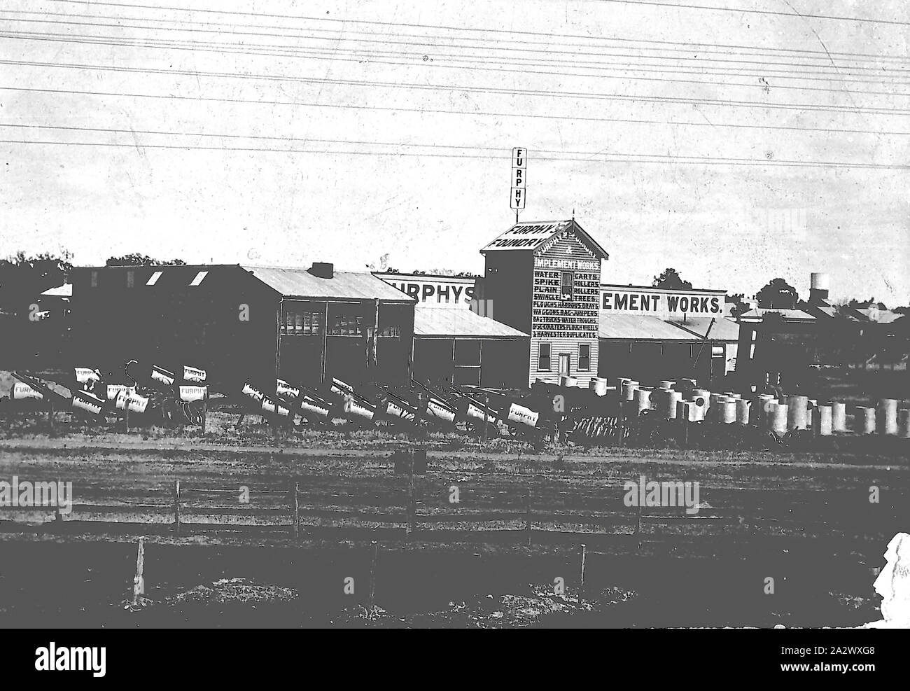 Negative - Shepparton, Victoria, circa 1905, Furphys Cement Works ...